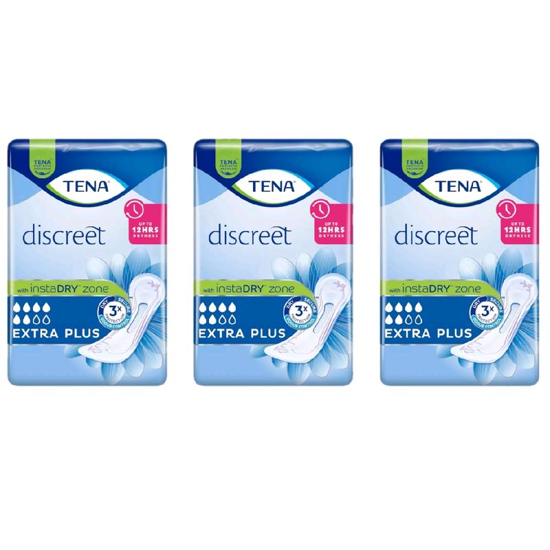 TENA Lady Extra Plus Discreet InstaDry Incontinence Pads - Pack of 30 ...