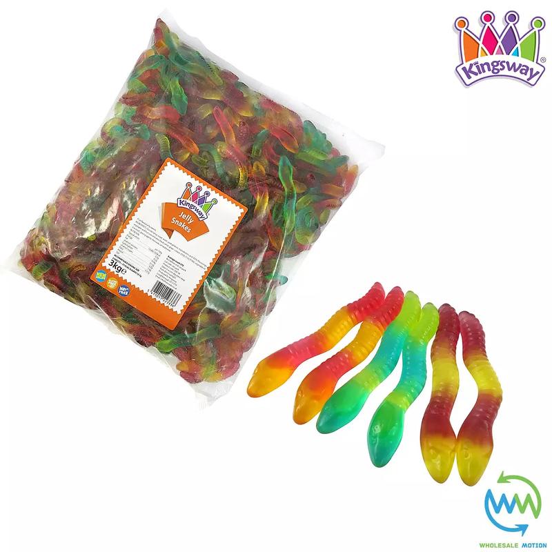 JELLY SNAKES Sweets GUMMY Snake CANDY Fruit JELLIES Gummies Kingsway ...