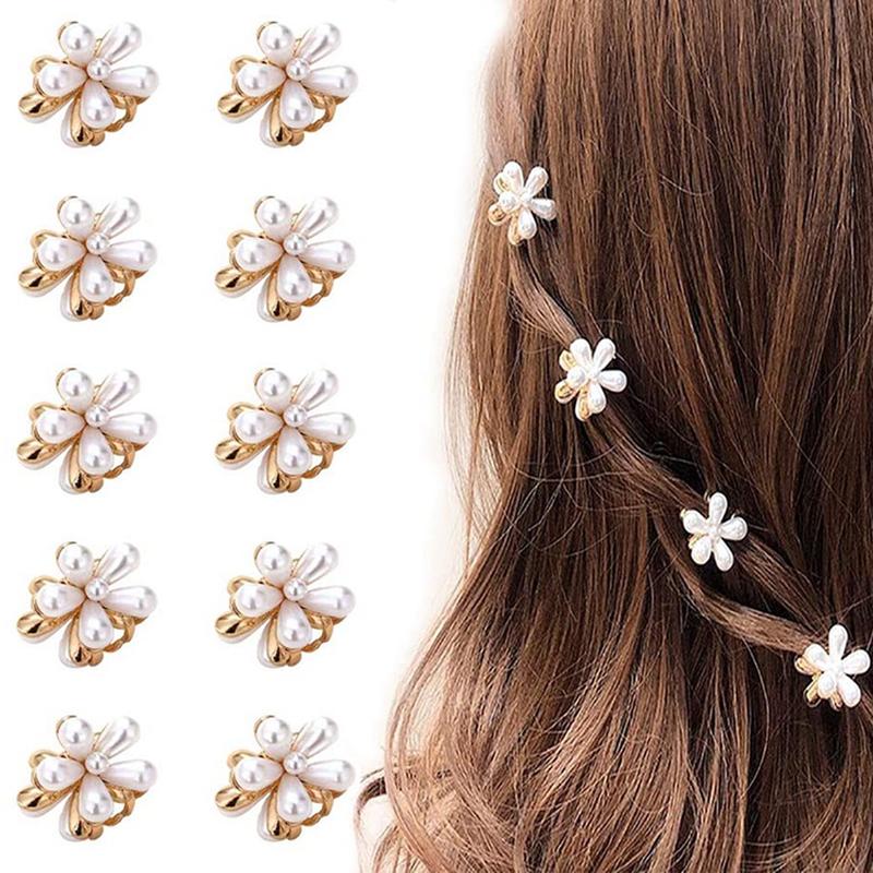 Klip rambut bunga vintaj mini, 10 helai / set, baru, manis, Girly ...