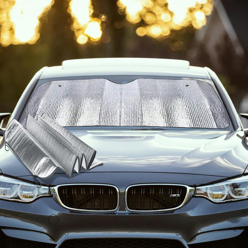 Car Windscreen Cover - Heavy Duty Protective Front Visor Foldable Heat ...
