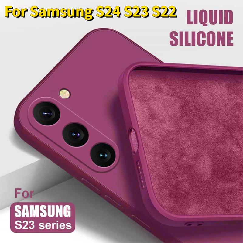 Sarung Telefon Asas Matte Silikon Cecair, Bentuk Persegi, Untuk ...